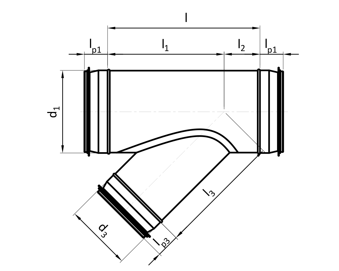 45° Tee Piece | Flexistrut