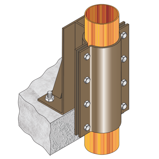 Gas Riser Anchor Floor Mount | Flexistrut