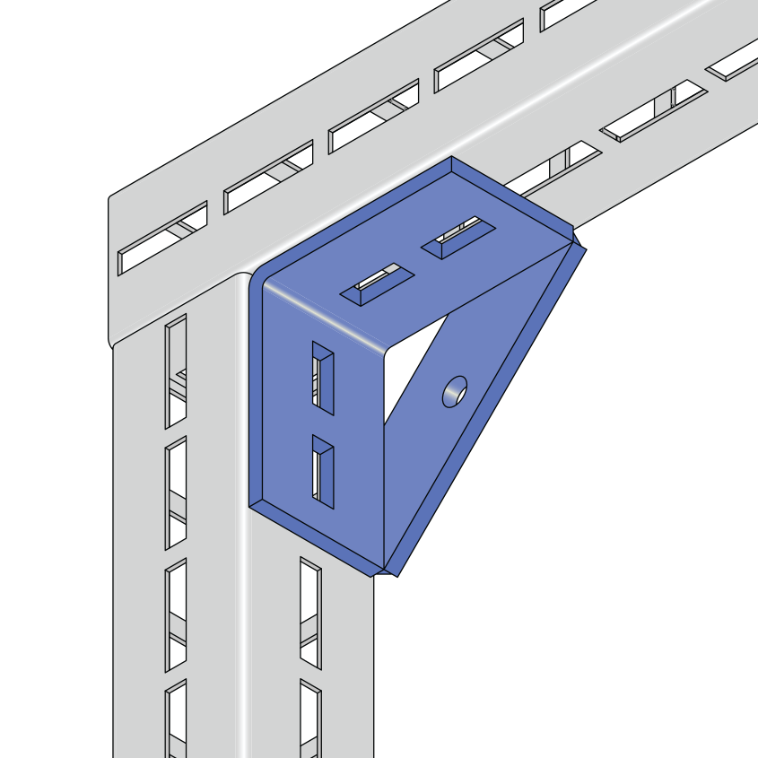 Angle Bracket with Gusset | SP100-2484 | Flexistrut