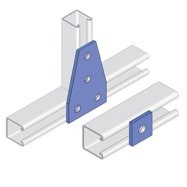 Flat Plate Fittings | Flexistrut